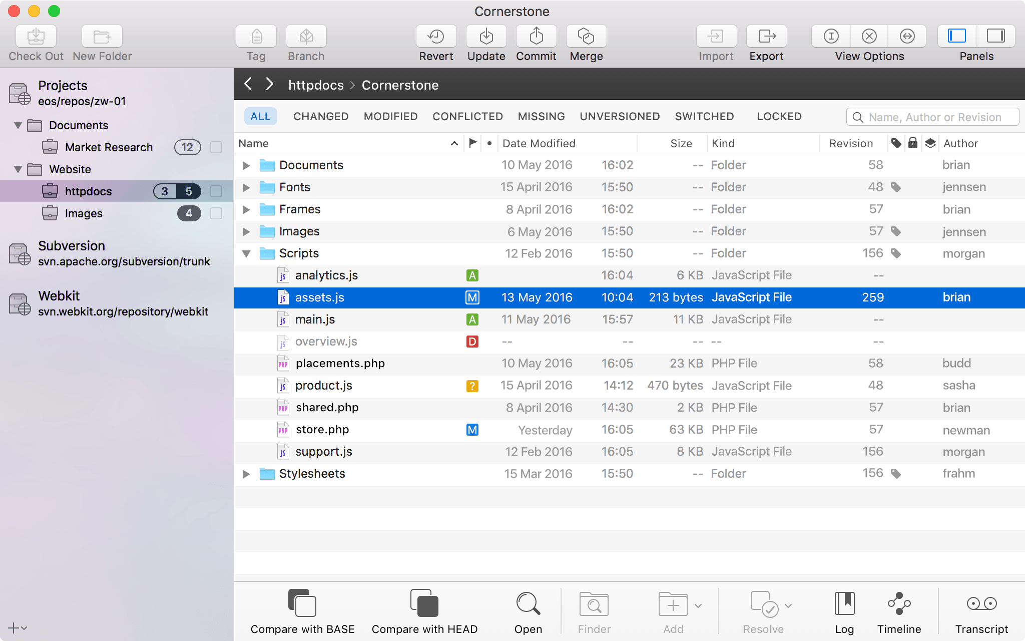 Cornerstone Mac Subversion (SVN) Client Download | Assembla