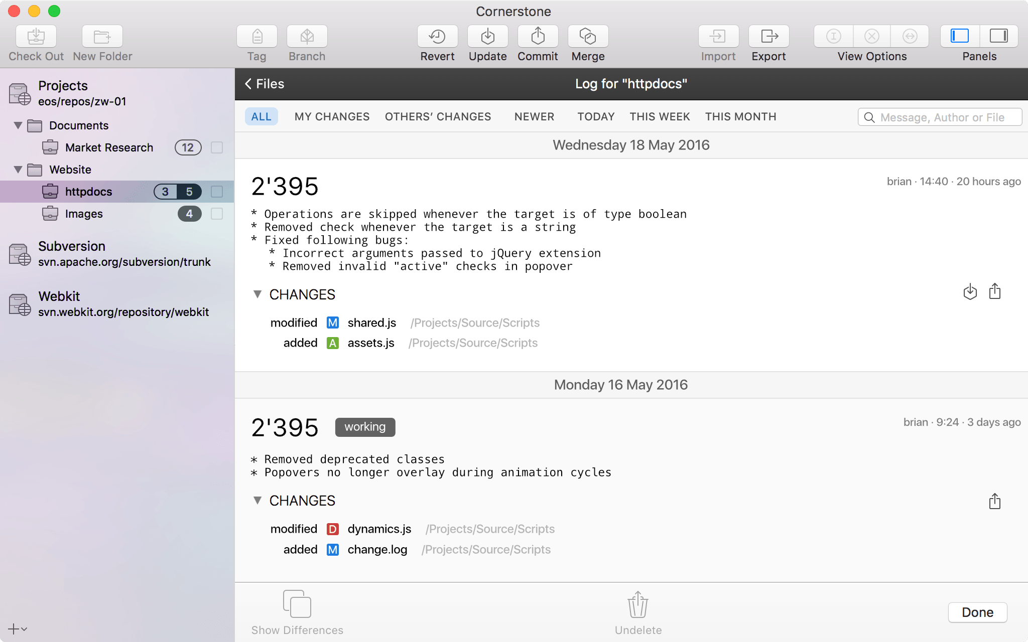 Cornerstone Mac Subversion (SVN) Client Download | Assembla